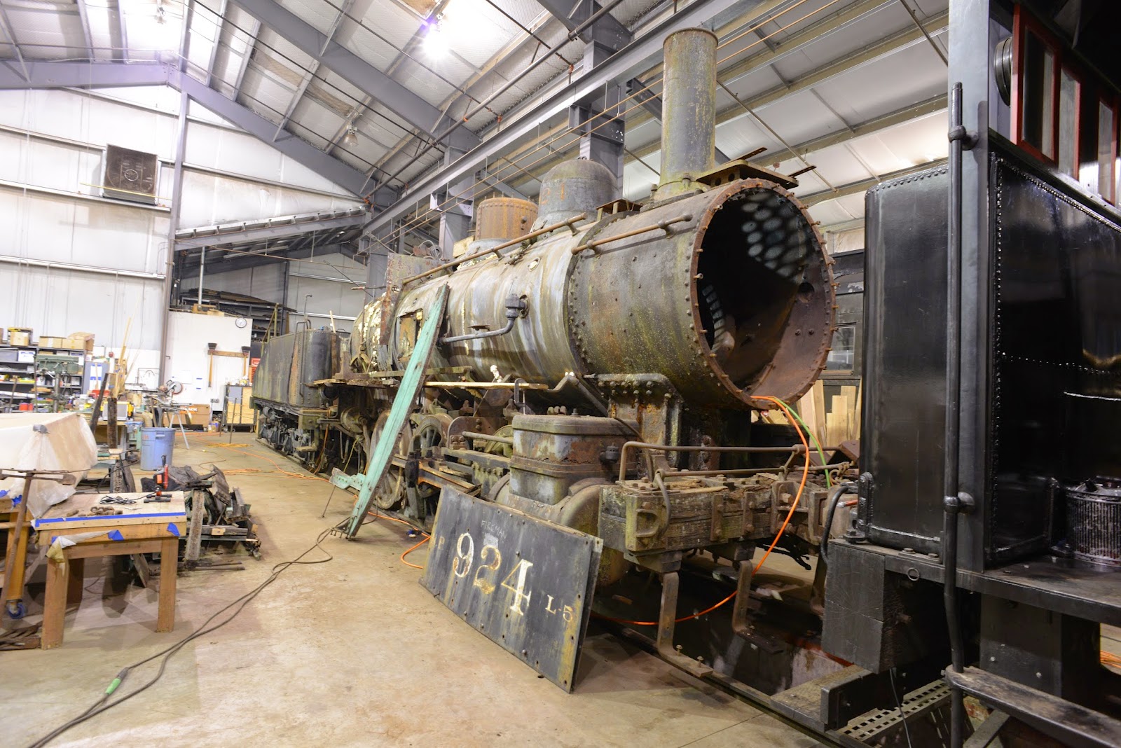 Northwest Railway Museum Blog: 924 begins to progress towards steam!